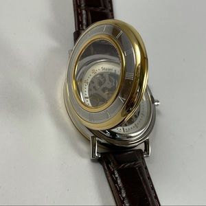 Stauer | Accessories | Mens Two Tone X Ray Watch With Leather Band ...